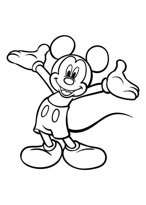 Dibujos De Mickey Mouse Para Colorear E Imprimir Pdf Dibujos Cute