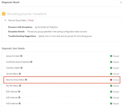 Check The Status Of A Scaling Group By Enabling Health Diagnosis Auto