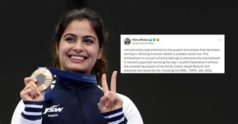 A Dream Come True Manu Bhaker Shares Emotional Post After Historic