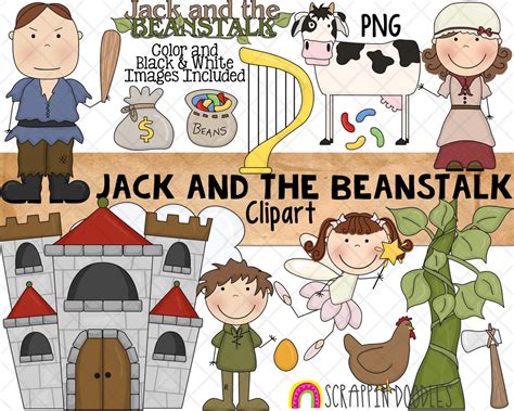 Jack And The Beanstalk Clipart Nursery Rhyme Fairy Tale Graphics In