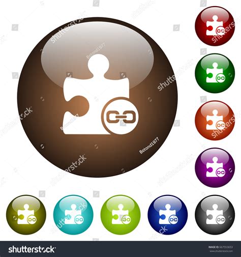 Chain Plugin White Icons On Round Color Glass Royalty Free Stock