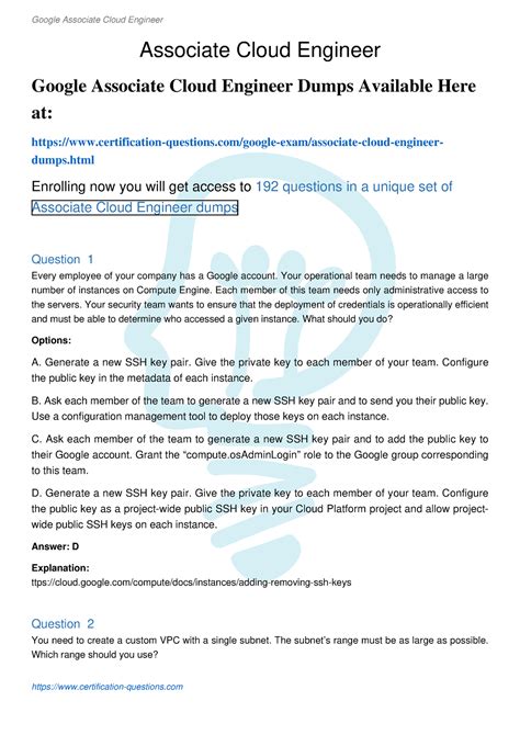 Associate Cloud Engineer Pdf Associate Cloud Engineer Google