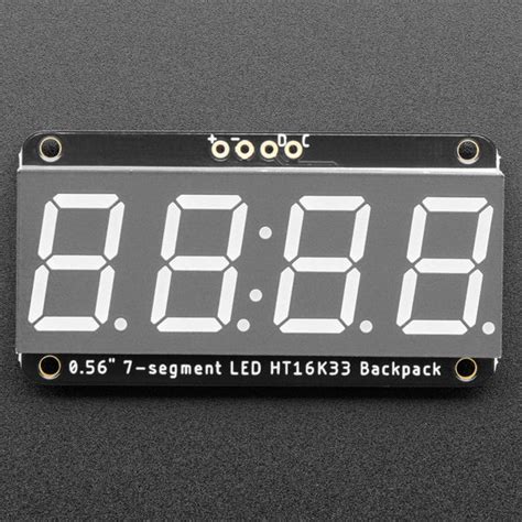 Assembled Adafruit 056 4 Digit 7 Segment Display W I2c Backpack Qt Yellow The Pi Hut