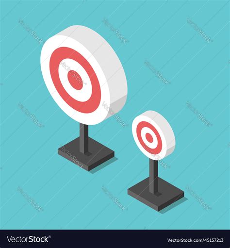 Isometric Targets Big Small Royalty Free Vector Image