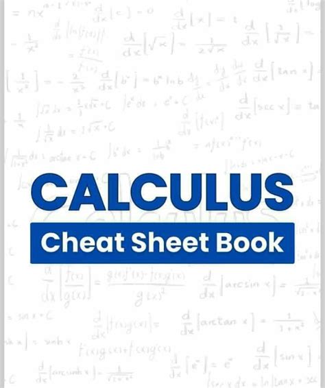 Calculus Cheat Sheet Book Maths Notes And Tricks
