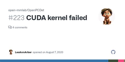 Cuda Kernel Failed · Issue 223 · Open Mmlabopenpcdet · Github