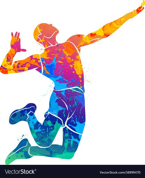 Abstract Volleyball Player Royalty Free Vector Image