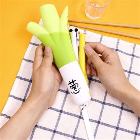 파 하하하 대파 필통 파우치 실리콘 과일 야채 채소 홈플러스 택배배송