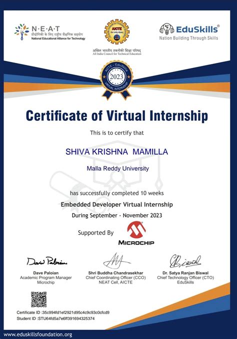 Embeddedsystems Internships Shiva Mamilla