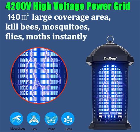 Bug Zapper Lights Mosquito Repeller 4200v 5w Mosquito Fly Bug Insect