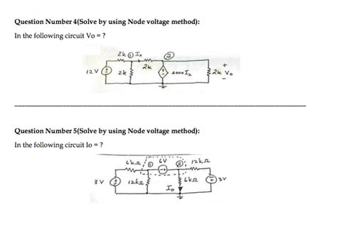 Solved Solve By Using Node Voltage Method In The Following