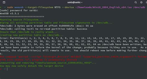 Cannot Make A Windows Bootable Usb Partitions Problem R Archlinux