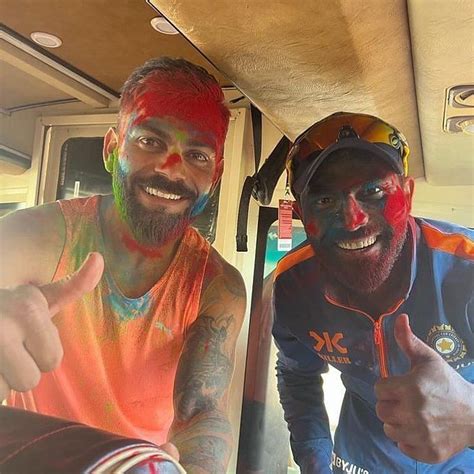 In Pictures And Videos How The Cricket Fraternity Celebrated Holi