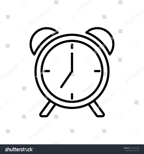 Clock Icon Line Style Icon Vector Stock Vector Royalty Free
