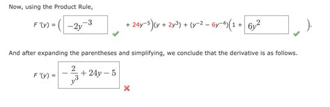 Solved Now Using The Product Rule Chegg Com
