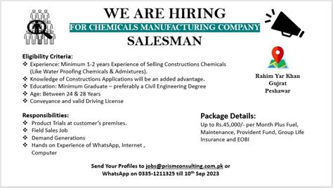 Hajra Aslam On Linkedin Hiring Salesman Chemicalindustry