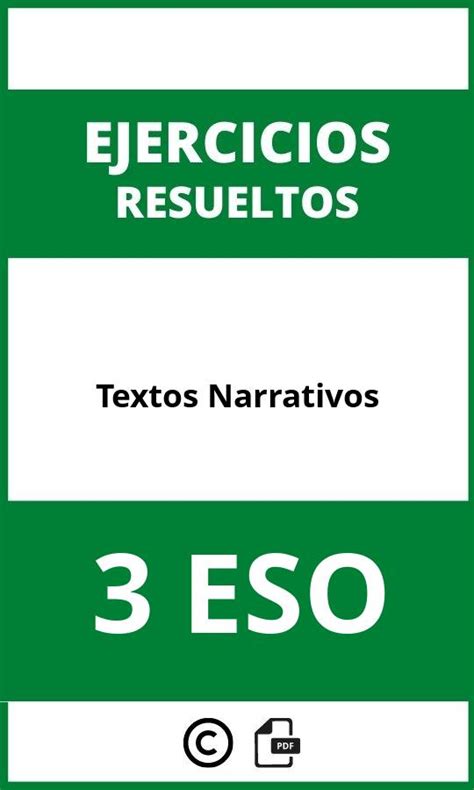 Ejercicios Textos Narrativos 3 ESO PDF 2025