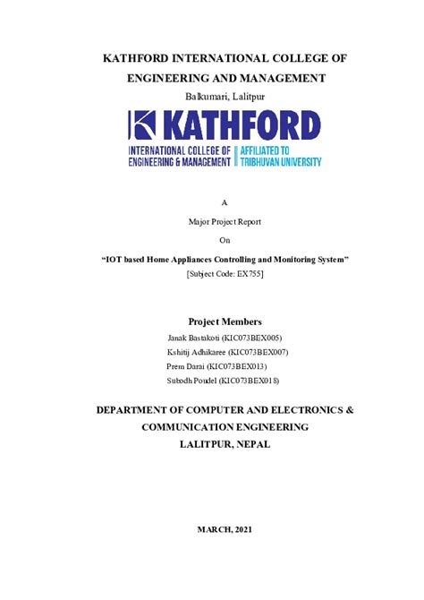Pdf Iot Based Home Appliances Controlling And Monitoring System