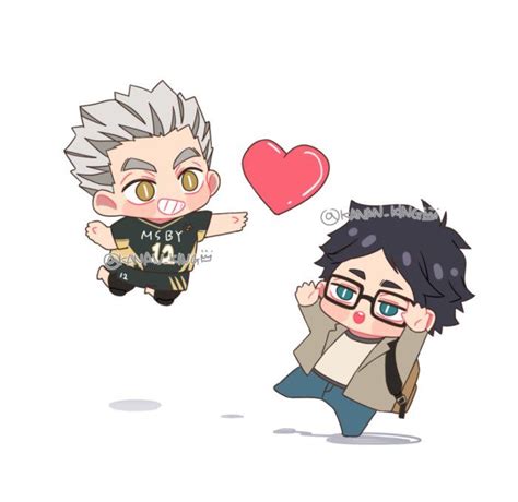 Kanan👑 On Twitter Anime Chibi Haikyuu Funny Bokuaka