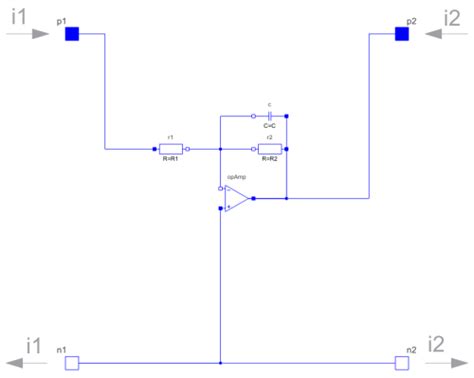 Modelica Electricalanalogexamplesopampsopampcircuitsfirstorder