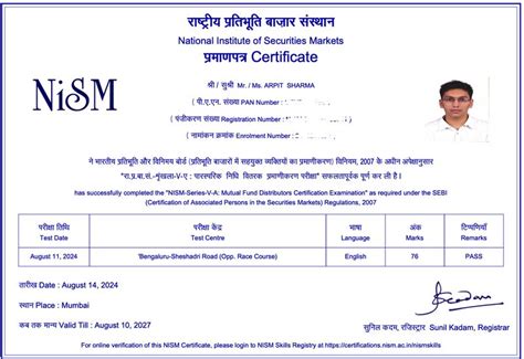 I Am Excited To Share That I Have Successfully Passed The Nism Series