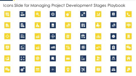 Icons Slide For Managing Project Development Stages Playbook