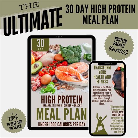 30 Day High Protein Recipe Meal Plan Book Healthy Weight Loss