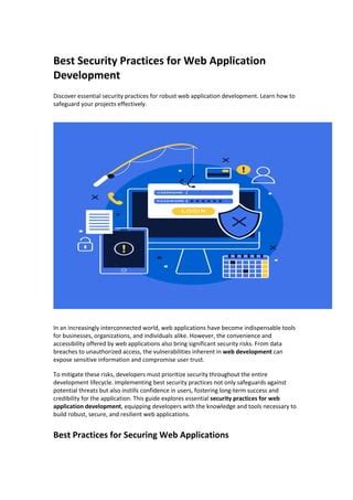 Best Security Practices for Web Application Development.pdf