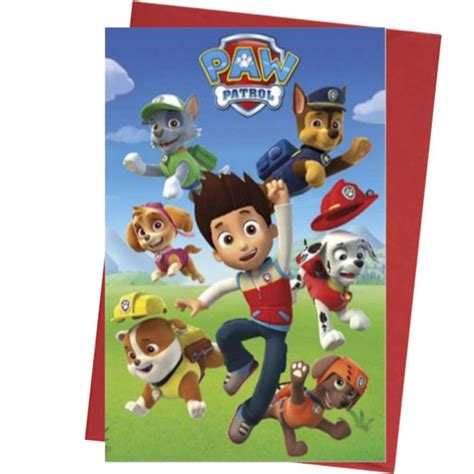 Zaproszenia Urodzinowe Paw Patrol Ready For Action PROCOS 6 Szt