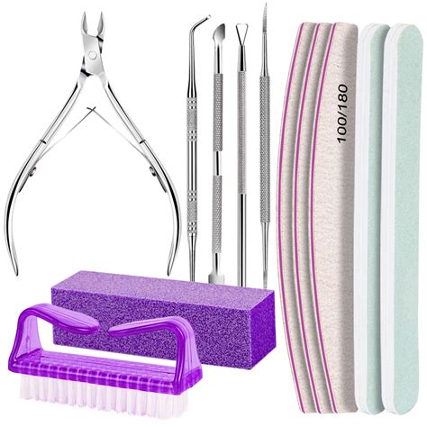 FANDAMEI Manicure And Pedicure Tools Kit Manicure Kit Nail Files Nail Buffer Block