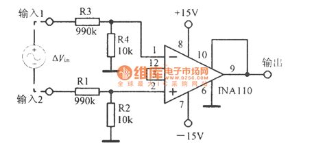 High Common Mode Voltage Differential Amplifier Circuit Amplifiercircuit Circuit Diagram