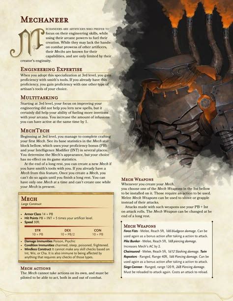 16 Dnd Artificer Subclasses Ideas Dnd 5e Homebrew Dnd Classes Dungeons And Dragons Classes