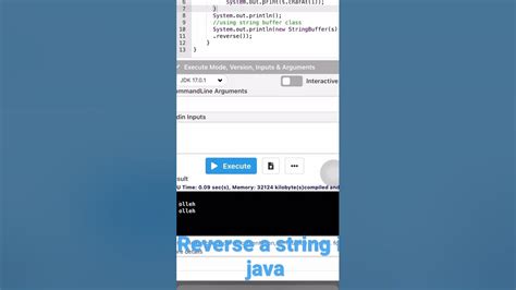 Reverse A String In Java Using For Loop And Stringbuffer Class Java
