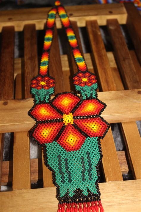 Huichol Peyote Beaded Necklace Ddd Etsy