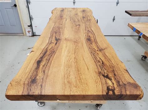 White Oak Epoxy Table Live Edge Wood Maple Tables Live Edge Slab