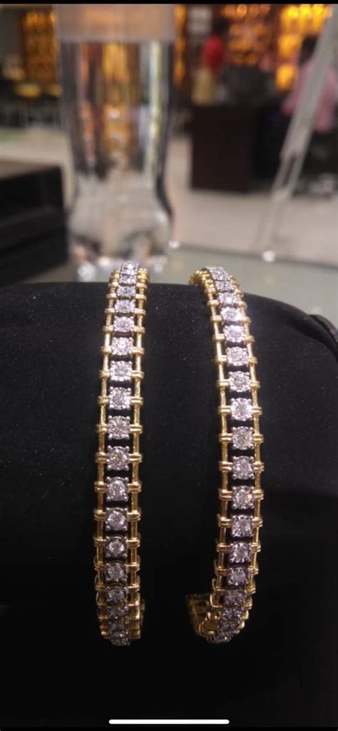 Diamond Bangles Design Bangles Jewelry Designs Gold Fashion Necklace