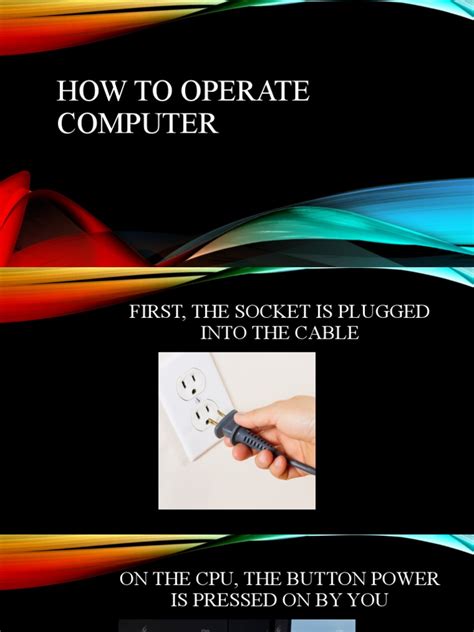 How To Operate Computer Pdf