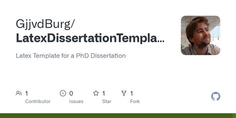 Github Gjjvdburg Latexdissertationtemplate Latex Template For A Phd