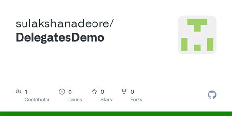 Github Sulakshanadeoredelegatesdemo