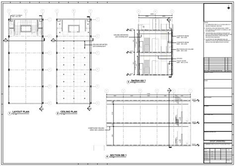 Combined Arch Layout Plan And Section Pdf Architectural Design