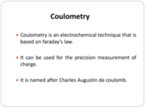 Solution Coulometry And Its Types Electroanalytical Technique Studypool
