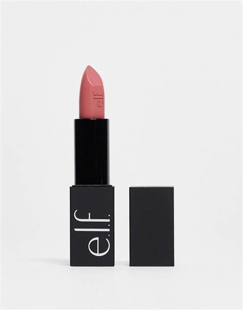 E L F O Face Satin Lipstick Pleased Asos Elf Lipstick Dark Pink