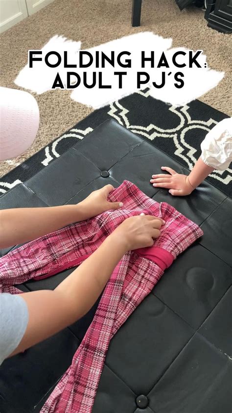 Folding Hack Adult PJs Packing Hacks Clothes Diy Clothes Life Hacks Clothing Hacks