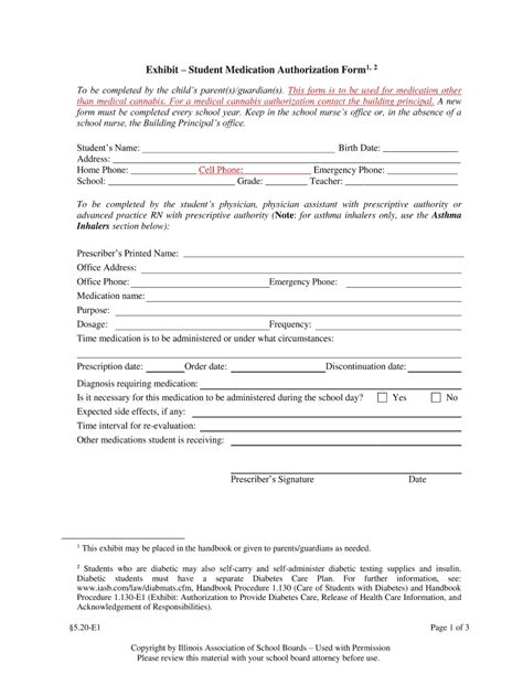 Fillable Online Authorization Of Self Administration Of Prescribed Medication Form 2 Fax Email