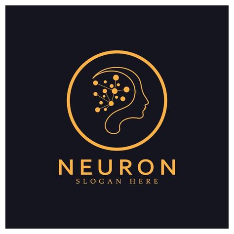 Logo De Neurone Ou Logo De Cellule Nerveuse Icône De Modèle D