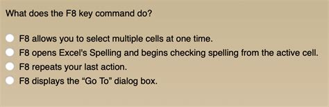 solved what does the f8 ﻿key command dof8 ﻿allows you to