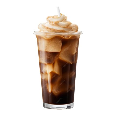 Premium Ai Image Iced Coffee Isolated On White Background