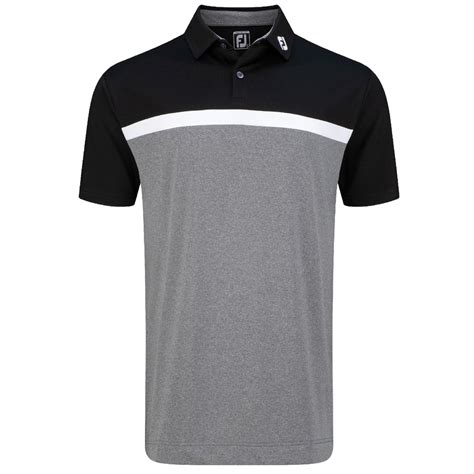 Footjoy Lisle Colour Block Polo Shirt — The House Of Golf