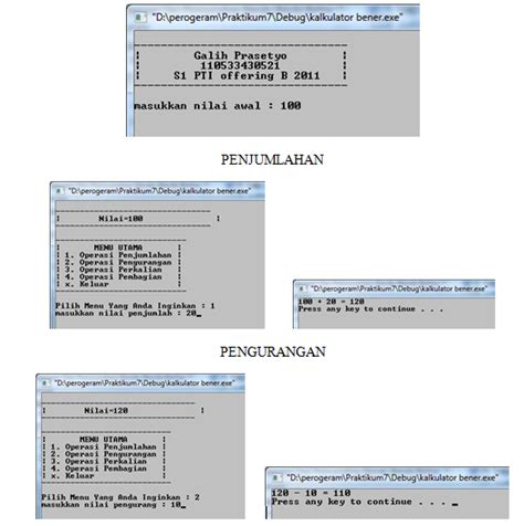 Algoritma Program Program Kalkulator Sederhana [fungsi]