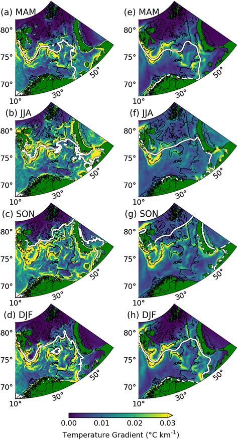 Gradient In Sea Surface Temperature Seasonal Climatology From 2005 To Download Scientific